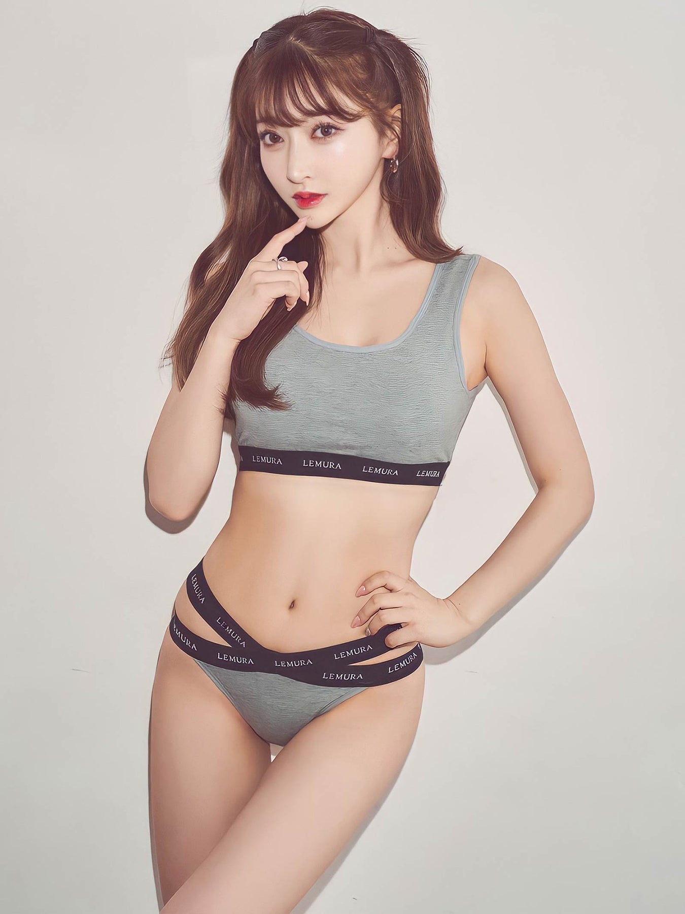 【Rちゃんプロデュース/LEMURA】Original LEMURA Logo Lingerie-フルバックセット- – 247Lingerie